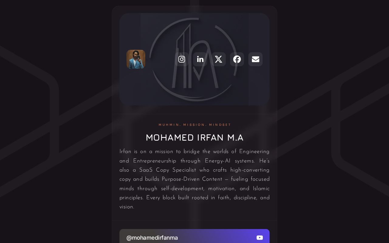 Mohamed Irfan M A | Bridging Engineering & Entrepreneurship | SaaS Copy ...